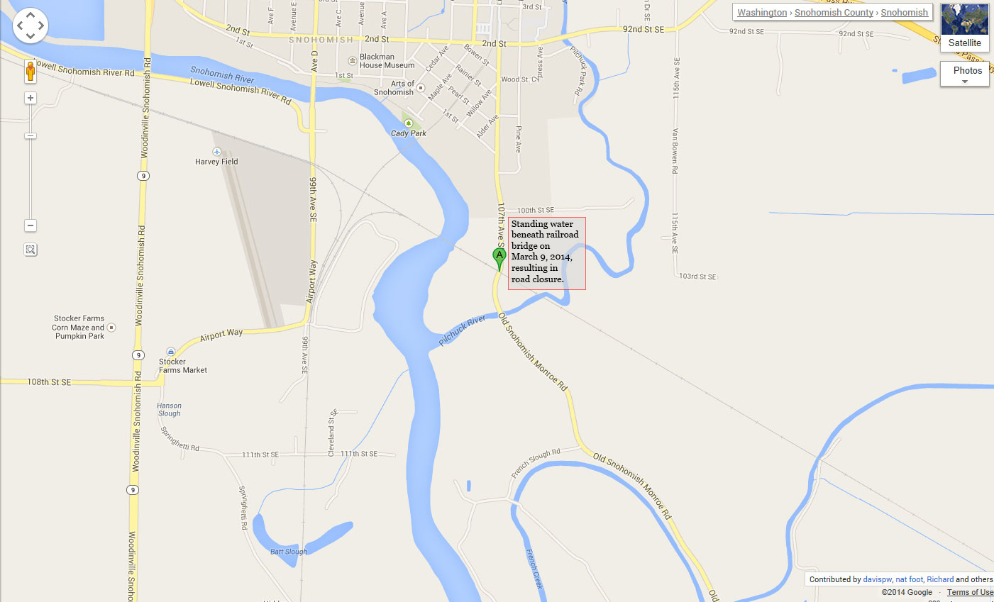 Rising water forces closure on Old Snohomish Monroe Road – Beyond 90 ...